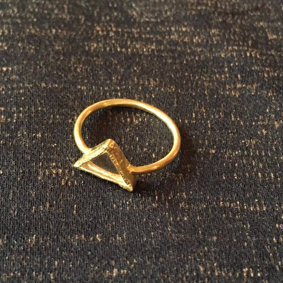 Calderi Triangle Crystal Ring – Himatsingka Collection
