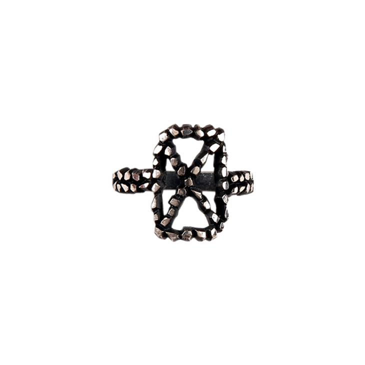 Victoria Cross Rectangle Outline (Patina) Ring – Himatsingka Collection